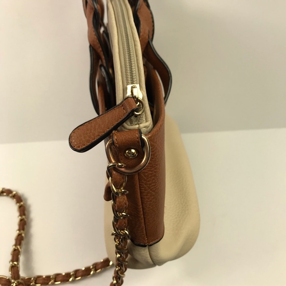 Coco + Carmen | Bags | Coco Carmen Neutral Woven Chain Crossbody Purse ...